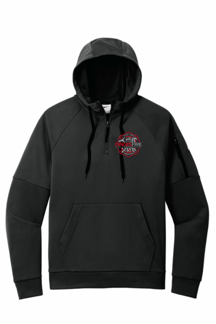 Dinges Fire Nike 1/4 Zip Fleece Hoodie - Kaleel's Clothing and Printing